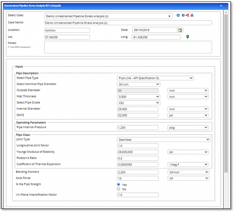 Unrestrained Pipeline Stress Analysis (Liquid) – Technical Toolboxes Knowledge Center