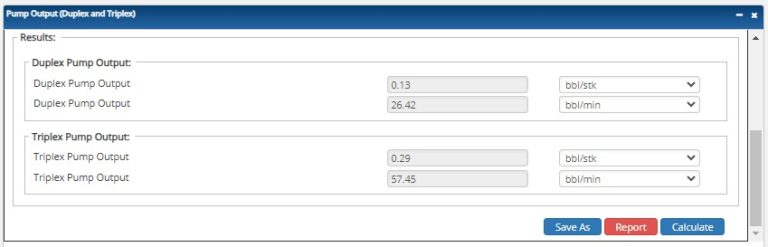 Pump Output (Duplex and Triplex) – Technical Toolboxes Knowledge Center