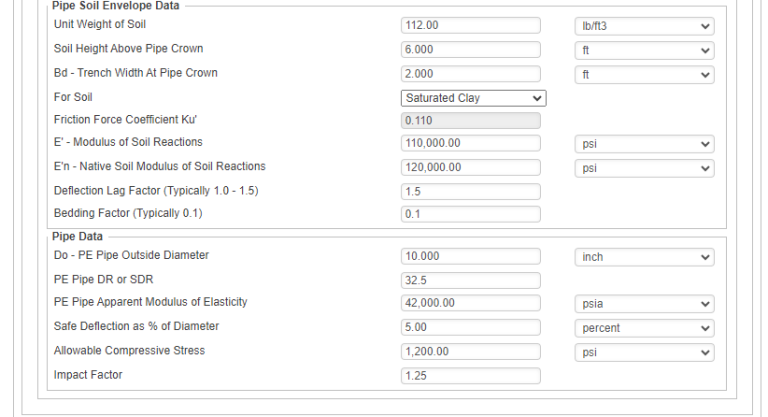 Live Load: AASHTO H20 Load on Buried PE Pipe – Unpaved or Flexible ...