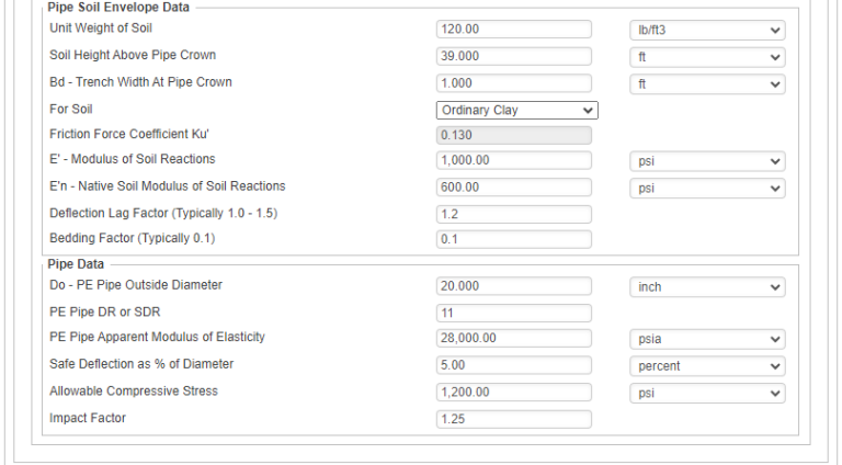 Live Load: AASHTO H20 Load on Buried PE Pipe – Unpaved or Flexible Pavement – Technical ...