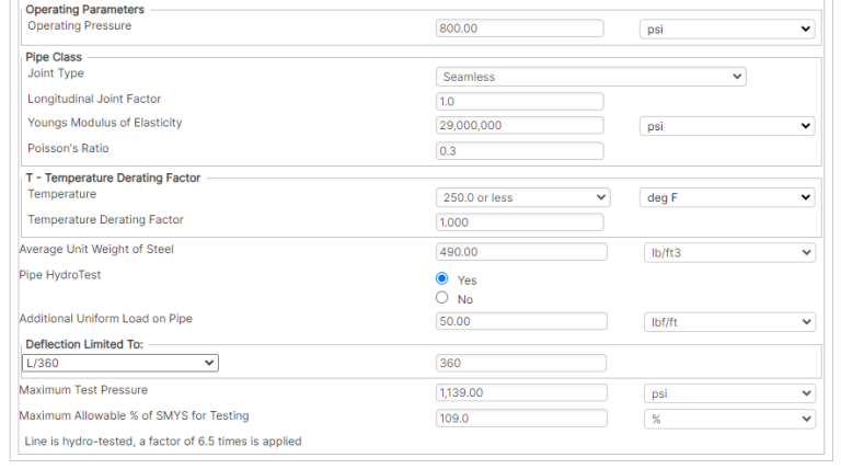 Maximum Allowable Pipe Span Length – Gas – Technical Toolboxes Knowledge Center