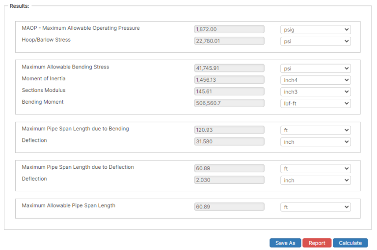 Maximum Allowable Pipe Span Length – Gas – Technical Toolboxes ...