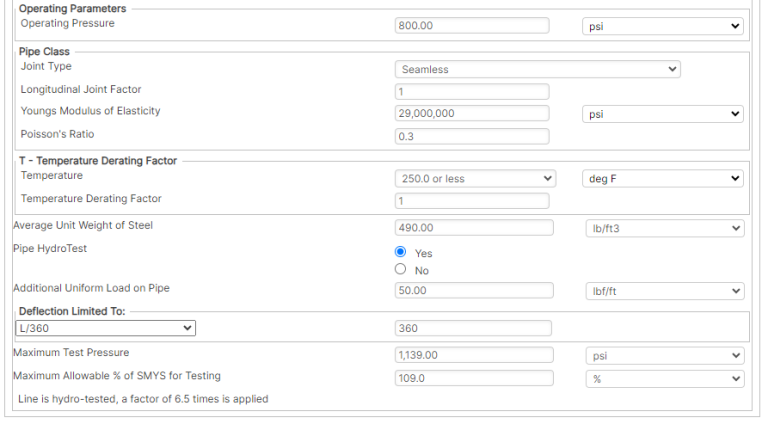 Maximum Allowable Pipe Span Length – Liquid – Technical Toolboxes Knowledge Center