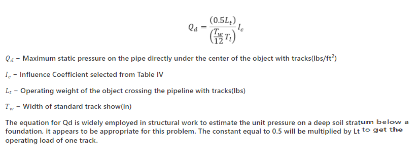 Difference between “Operating Weight” in Track Load Analysis and “concentrated surface load” in ...