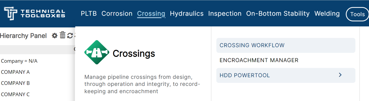 Crossing Workflow – Technical Toolboxes Knowledge Center